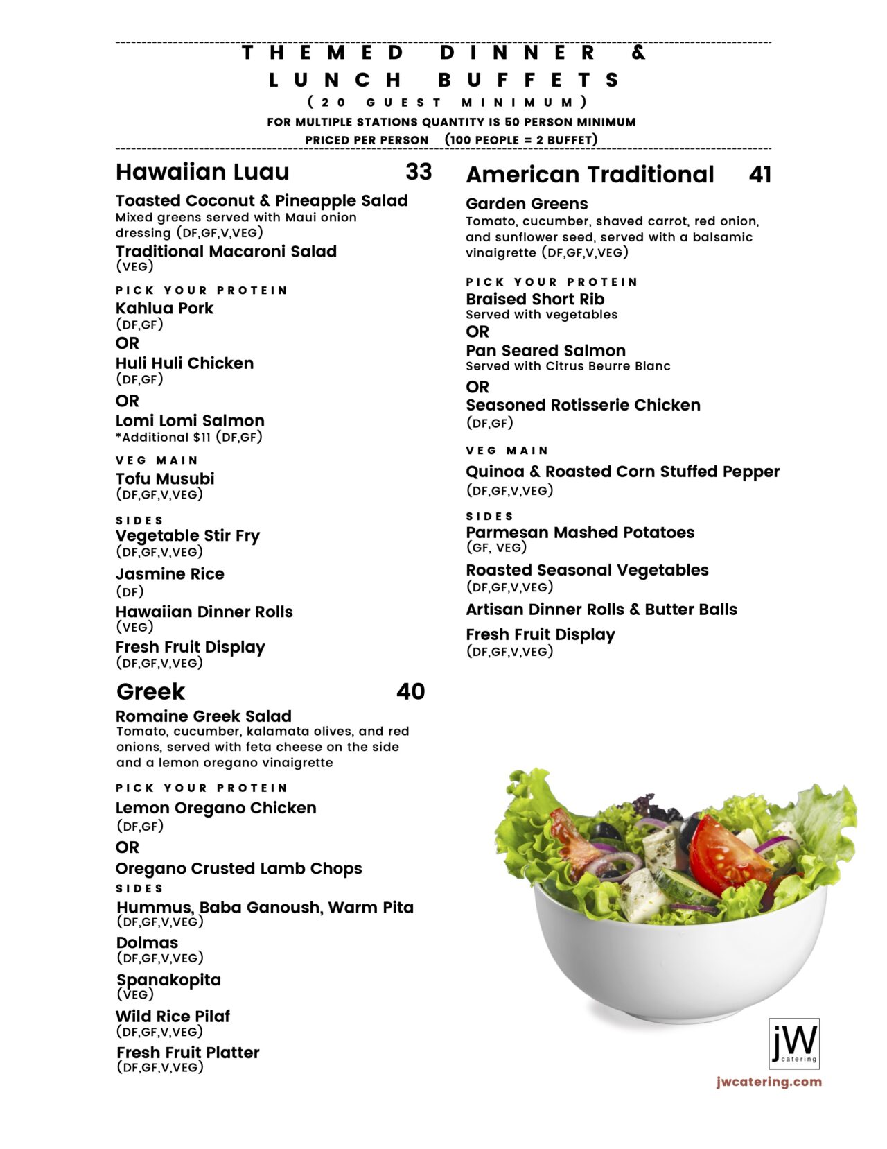 Catering | JW Catering